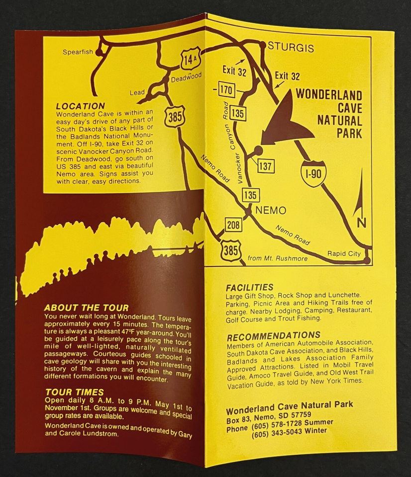 1970s Nemo South Dakota Wonderland Cave Natural Park SD VTG Travel ...