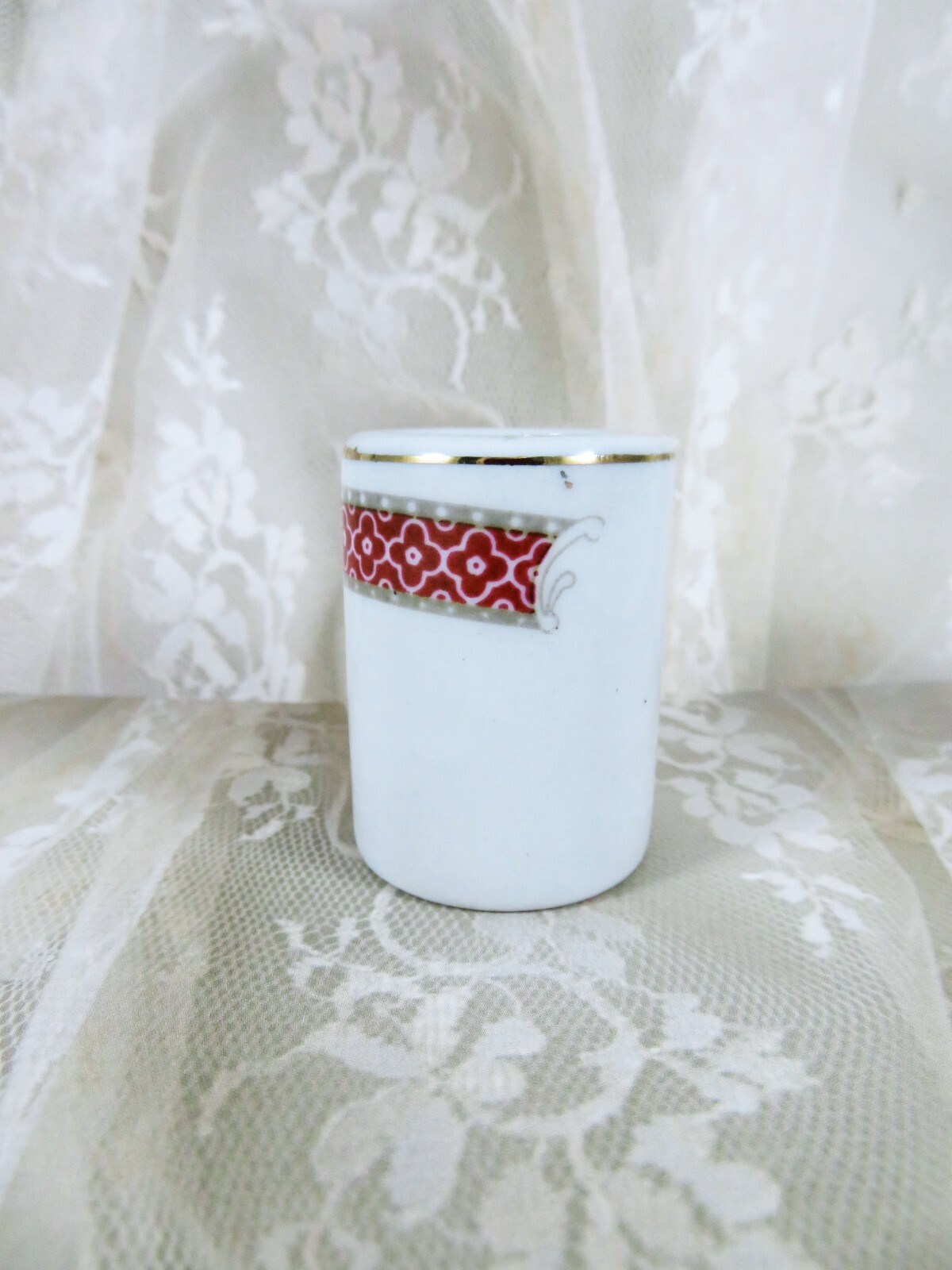 Old Style Chinese Toothpick Pot Porcelain Gold Accent Vintage 1960s | eBay