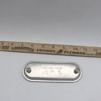 Crouse-Hinds Form7 Wedge Nut Conduit Blank Cover Sheet Steel 5" x 1-3/4 ...