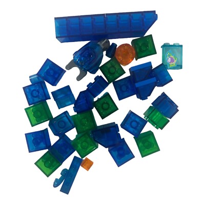 44pc Translucent Blue Green LEGO Bricks Orange Clear Trans Lot piece | eBay