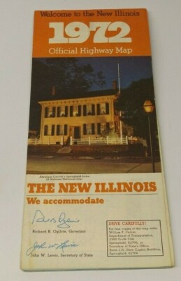 1972 The New ILLINOIS Official Highway Map | eBay