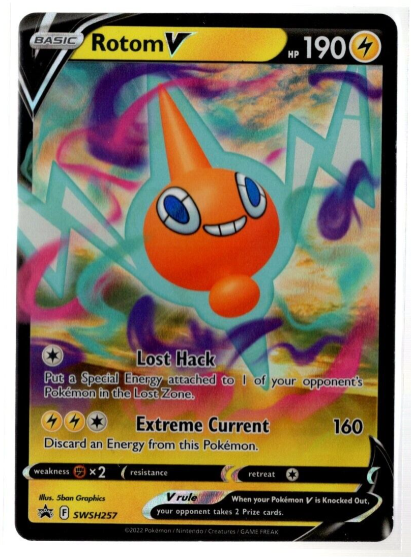 Rotom V SWSH257 Holographic Black Star Promo Pokemon TCG Near Mint | eBay