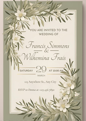 Digital Wedding Invitation | Printable Wedding Invitation ...