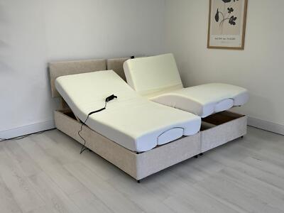 Electric Adjustable Beds Restwell Chenille Matching Headboard + Memory ...