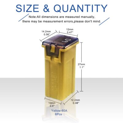 5 Pack Automotive Tall Profile Mini Jcase Fuse 60 Amp Fuses | eBay