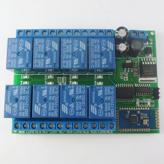 8 channel 12V Bluetooth Relay Android Mobile Remote control Switch ...