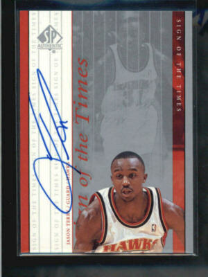 JASON TERRY 2000 UPPER DECK SP AUTHENTIC SIGN OF THE TIMES AUTOGRAPH ...