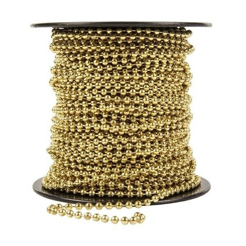 100% Solid Brass BALL CHAIN 3.2mm Bead #6 ~ No Lead/Nickel Corrosion ...