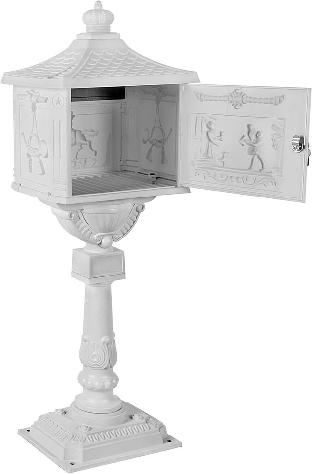 Mail Box Heavy Duty Mailbox Postal Box Security Cast Aluminum Vertical ...