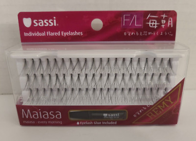 Sassi 803-FL Maiasa 100% Remy Human Hair Eyelashes, Black w/Glue NEW | eBay