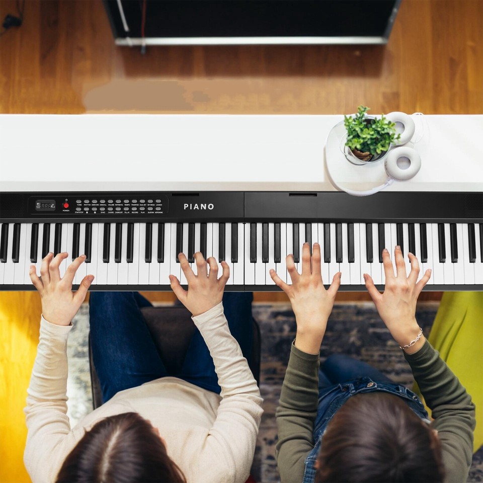 88 Keys Piano Keyboard Electronic Piano Full Size Semi Weighted Digital ...