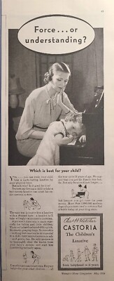 Fletcher's Castoria Children's Castor Oil Laxative Vintage Print Ad ...
