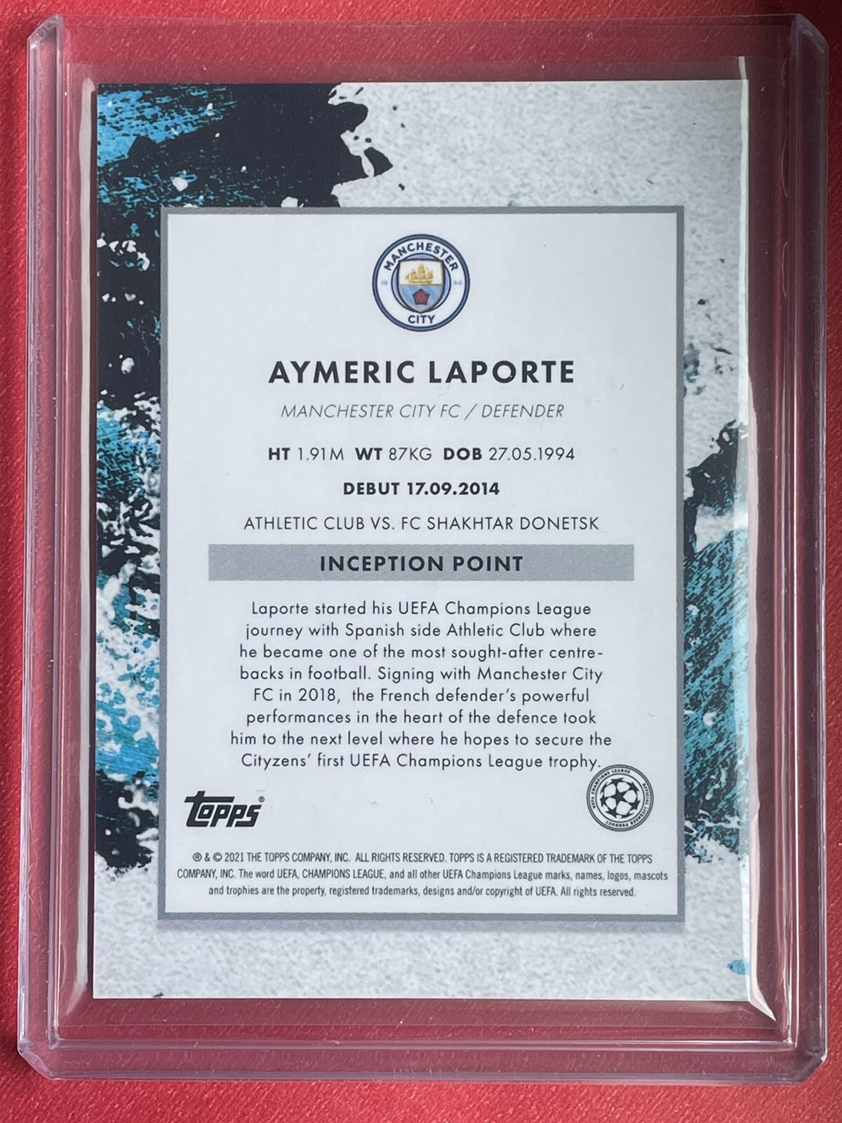 2020-21 Topps Inception UCL Star Quality Aymeric Laporte | eBay