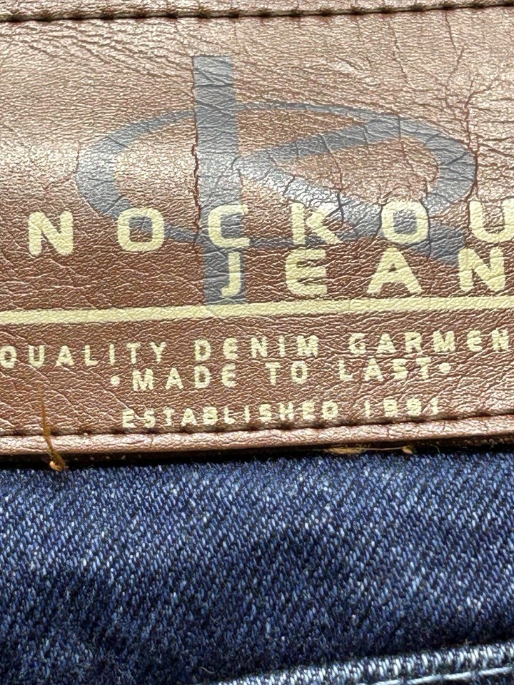 Vtg Knockout Jeans Men’s 40x32 Blue Wide Baggy Carpenter Y2K Street Hip ...