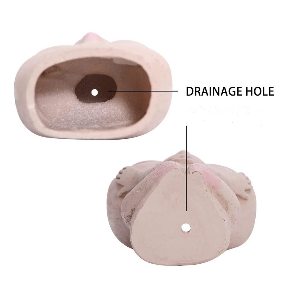 Nordic Style Head Plant Pot Human Face Pot Creative Flower Planter Room ...