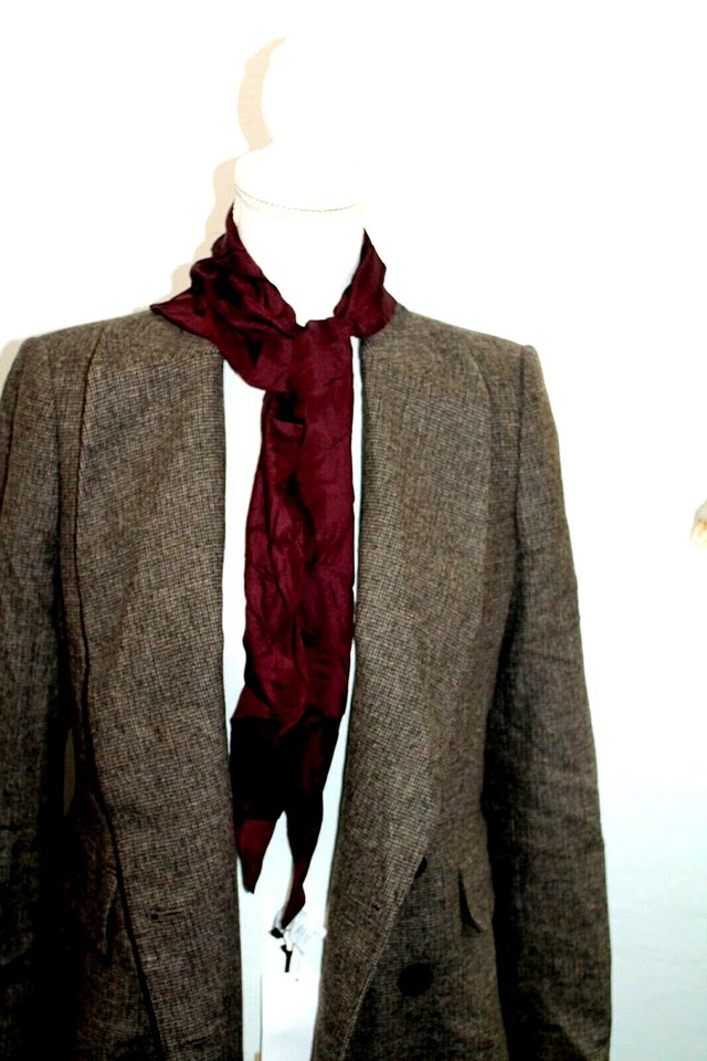 Halogen Women's Scarf SILK diamond shape Scarf BURGUNDY | eBay