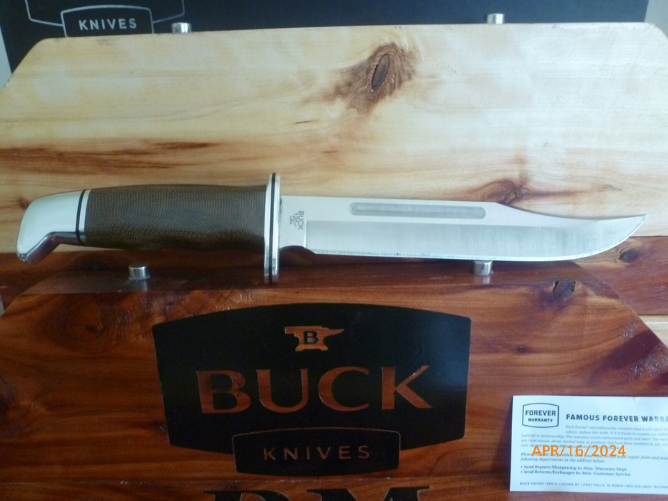 Buck 120 Pro General 120GRS1-B Fixed Blade Knife, Leather Sheath MADE ...