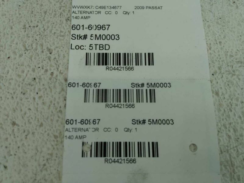 2005-2016 VOLKSWAGEN JETTA BEETLE AUDI A3 Alternator 140 Amp Bosch ...