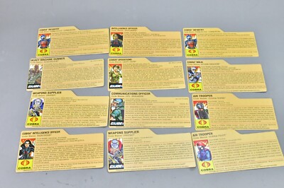 GI Joe File Card lot of 12 25th Destro Roadblock Baroness 3.75" 2008 | eBay