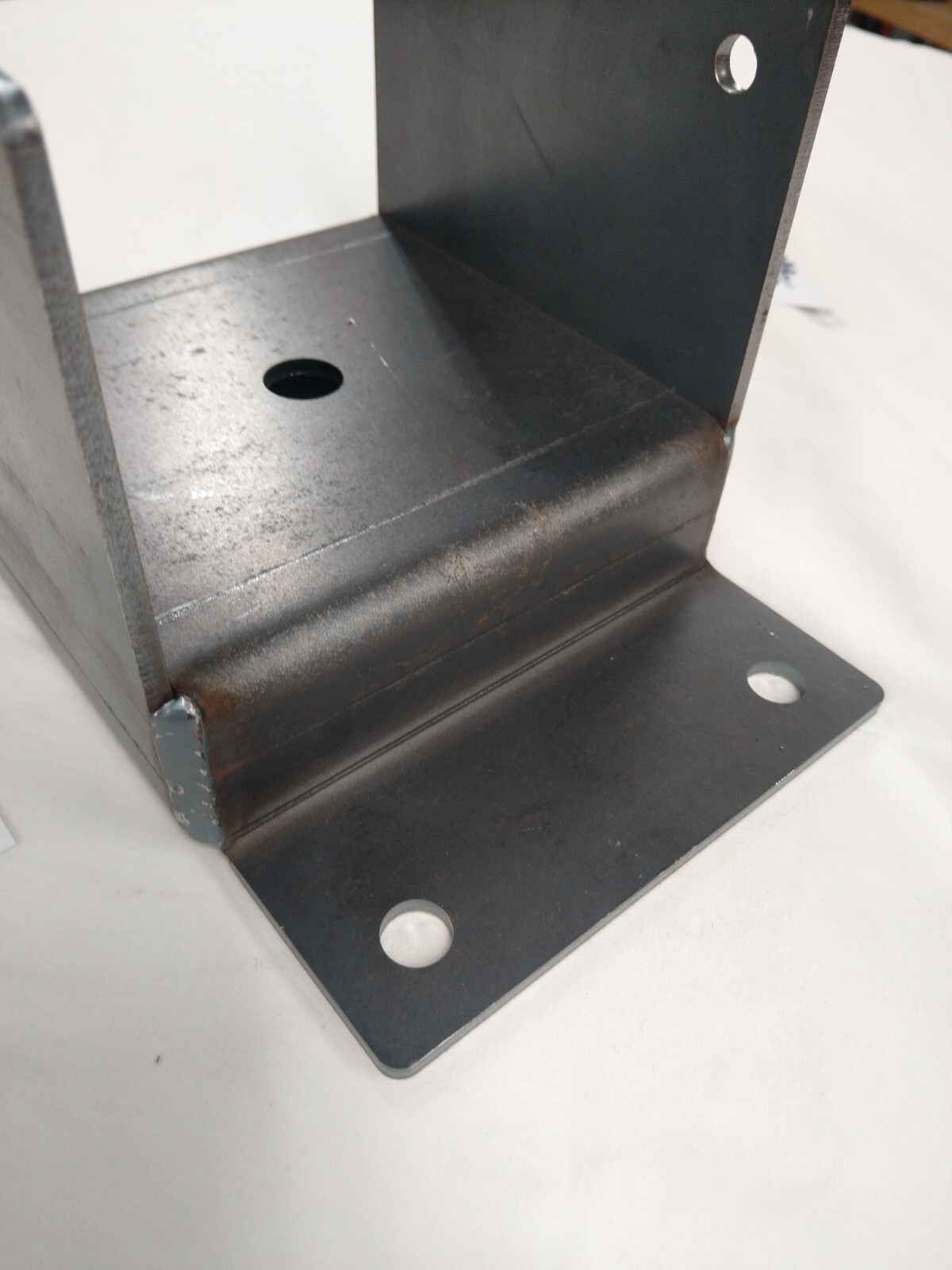 Fence Post Socket 150mm 6" Timber 5mm Thick Steel 50mm Elevation 6 ...