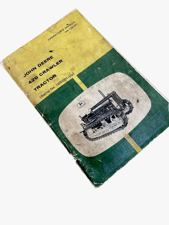 John Deere 420 Crawler Tractor OMT42757 Operators Manual Book | eBay