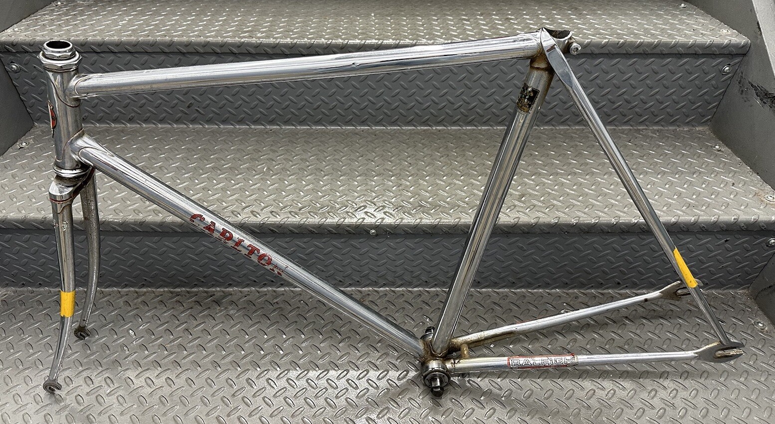 21” Vintage 1971 CARLTON Worksop England CHROME TRACK FRAME Reynolds ...