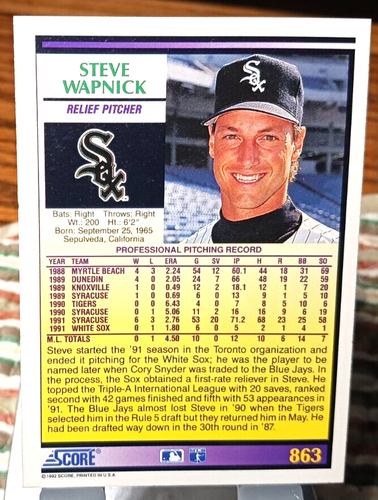 1992 Score - #863 Steve Wapnick for sale online | eBay