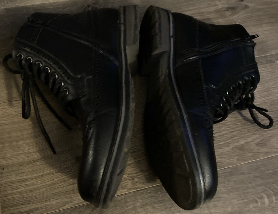 Mario Lopez Men’s Black Boots Wingtip Size 7 Great Shape | eBay