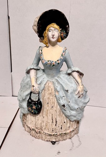 Antique Cast Iron Colonial Woman Figural Door Stop, 5 Lbs 8 Oz, 10 1/2 ...