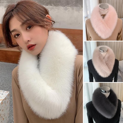 Winter Scarf Warm Anti-freeze Winter Coat Faux Fur Collar Scarf Skin ...