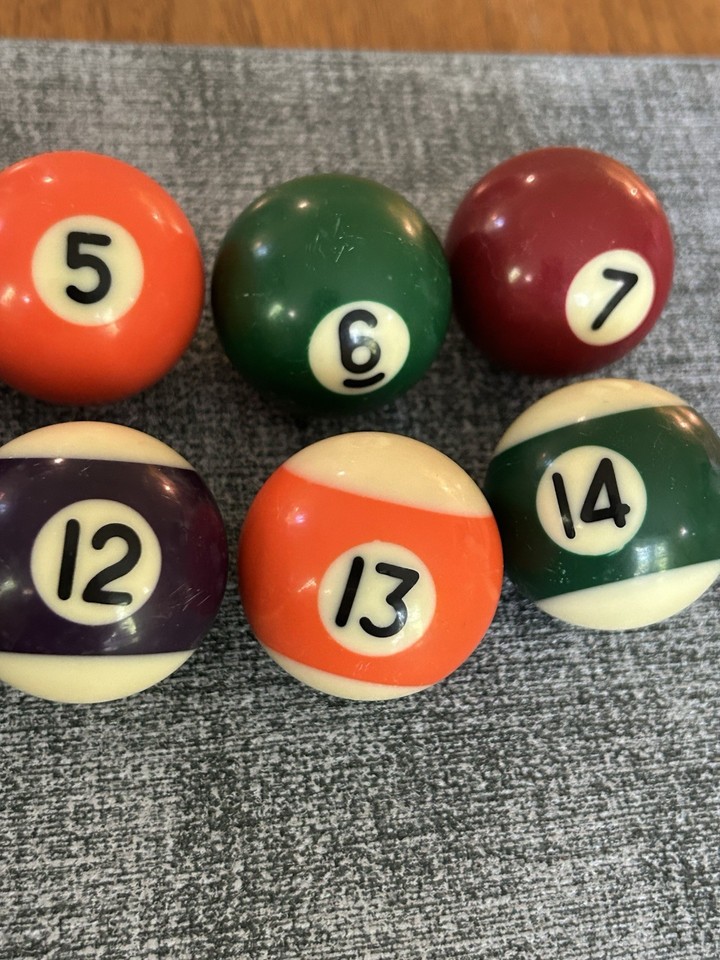 Vintage Mini 1.5" Billiard Ball Complete Set Small Pool Balls No Box | eBay