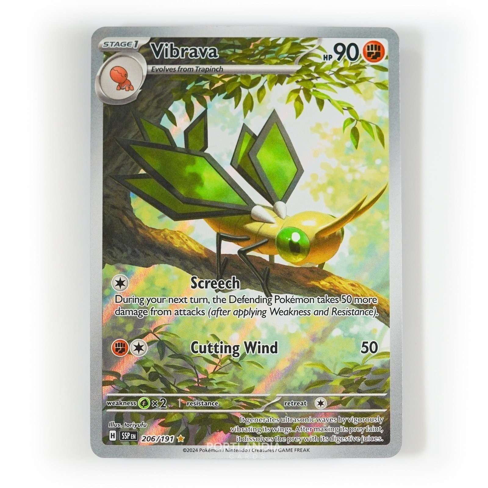 Pokemon - Vibrava - 206/191 - SV Surging Sparks - Illustration Rare ...