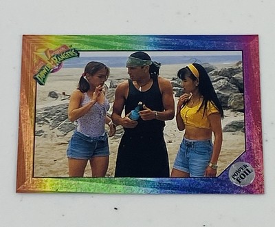 POWER RANGERS | BEACH BREAK | TRADING CARD #21 [TRINI, TOMMY & KIMBERLY ...