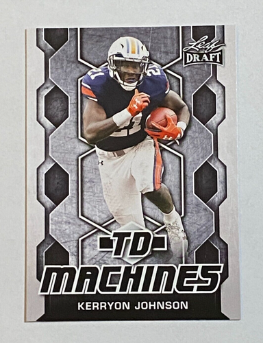 2018 Leaf Draft Touchdown Machines #TD-11 Rookie Kerryon Johnson Auburn ...