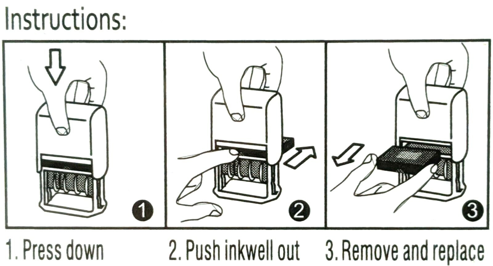Deskmate Self-Inking Dater Printer Stamp Red RP-2441D | eBay Australia