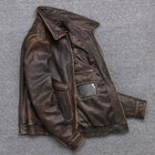 Men American Pilot Air Force Vintage Brown Maroon Black Real Leather ...