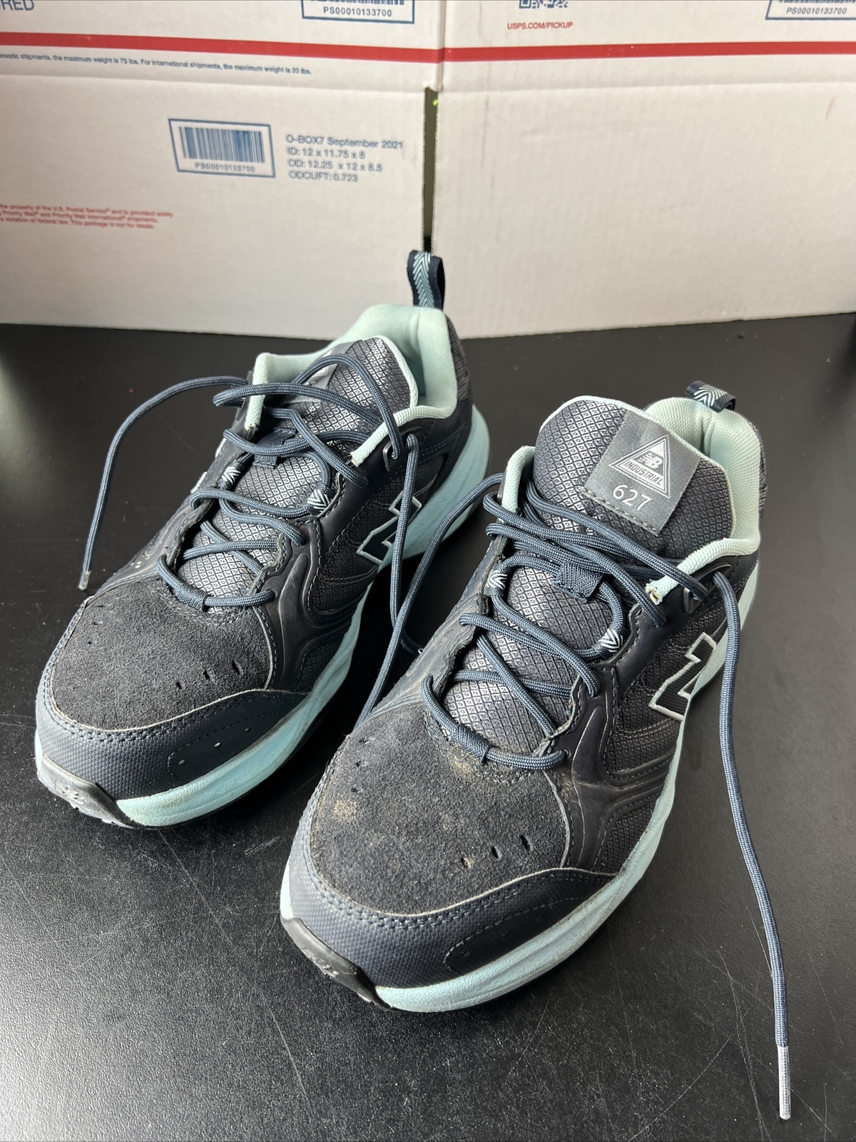 New Balance Women's 627 Steel-Toe Work Shoes Light Bl… - Gem