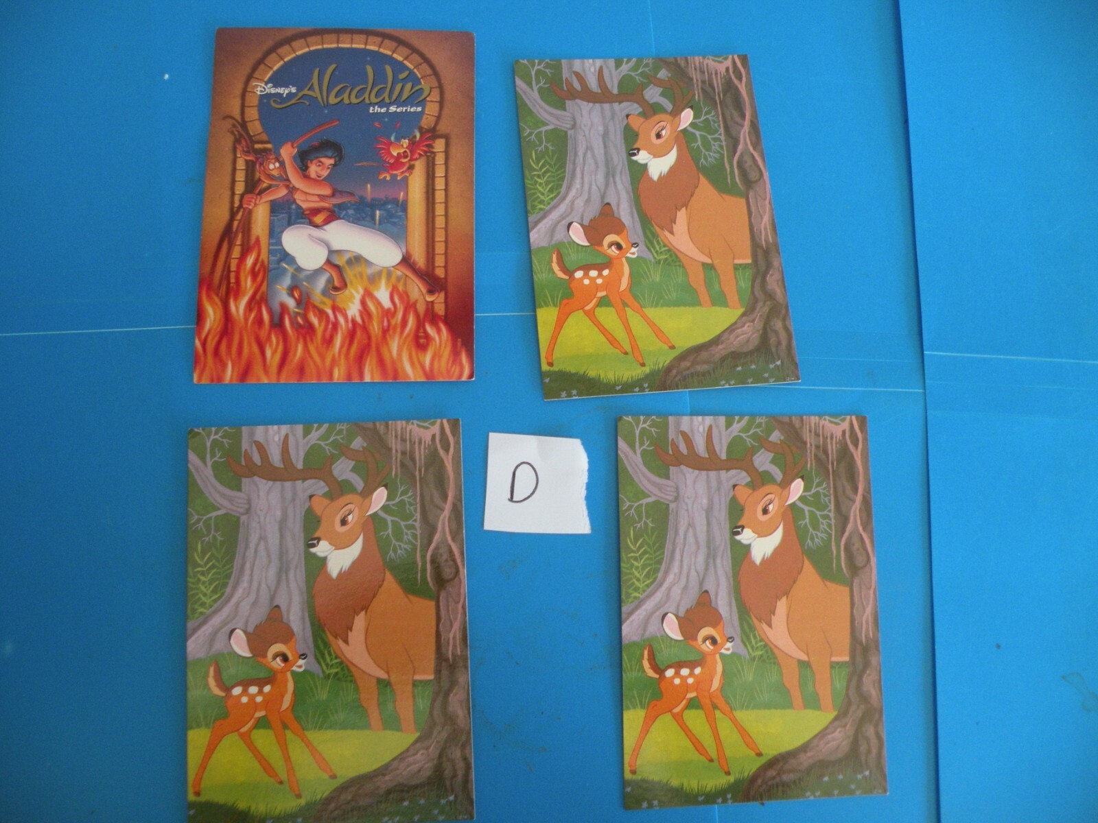 Vintage Walt Disney World Bambi & Aladdin Postcard lot of 4 unused D | eBay