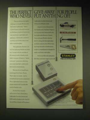 1989 Stanley Lightmaker Home control system Ad - The perfect give-away ...