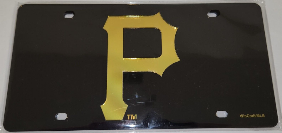 Pittsburgh Pirates MLB Black and Yellow Laser Tag License Plate ...