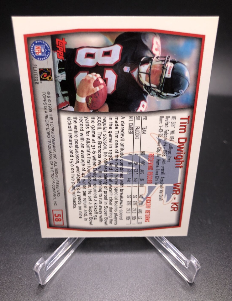 1999 Topps #58 Tim Dwight Atlanta Falcons B2322 | eBay