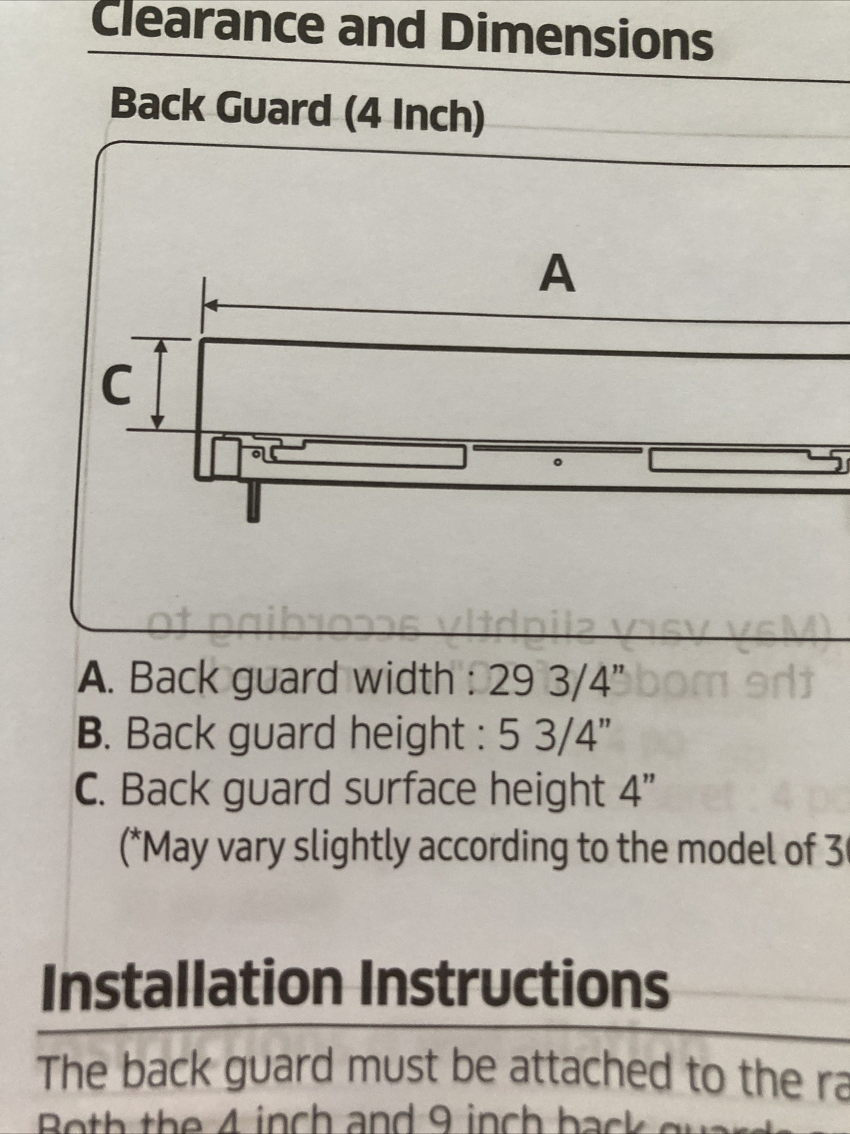 Samsung Backguard NX-AB5400RS/AA 30 Inch Range Guard Kit | eBay