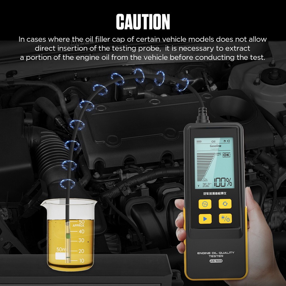 Engine Oil Tester Gasoline Diesel Engine Oil Quality Tester Detector ...