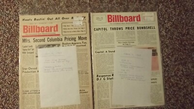 Billboard Magazines Aug. 3rd 1963 & March 7th 1964, Beatles Top the ...
