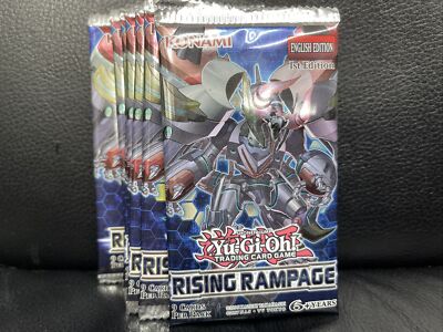 14x New Sealed YuGiOh TCG Rising Rampage Booster Pack 1st Edition ...