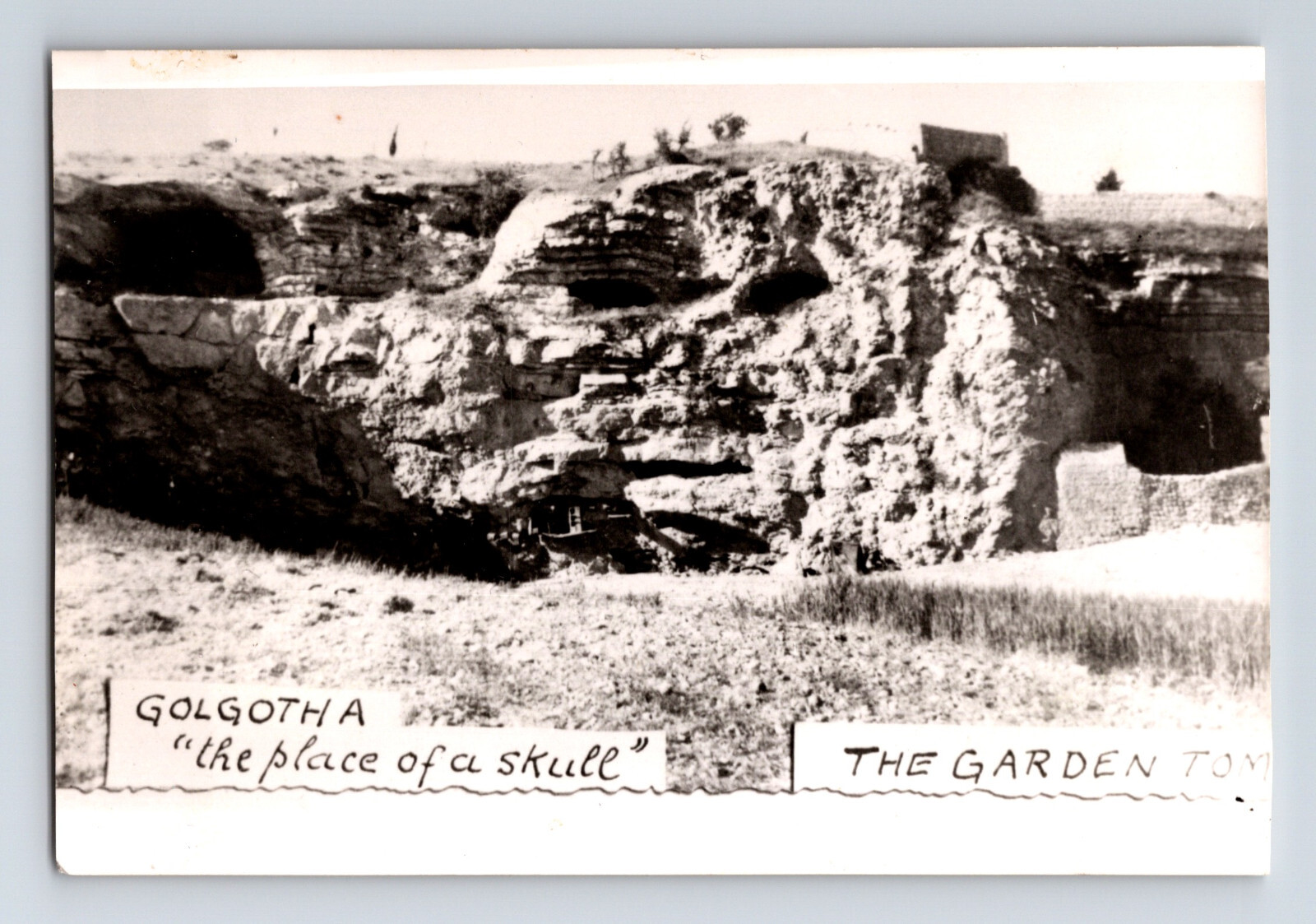 pc03 Postcard Calvary - Golgotha "Skull Hill" RPPC The Garden Tomb 065a ...