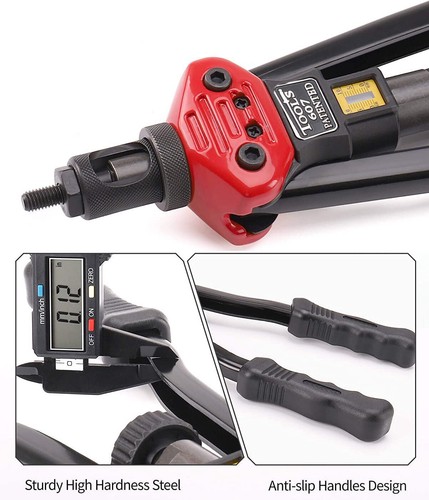 Rivet Gun Kit Rivnut Thread Setting Tool Nut Setter NutSert Metric SAE ...