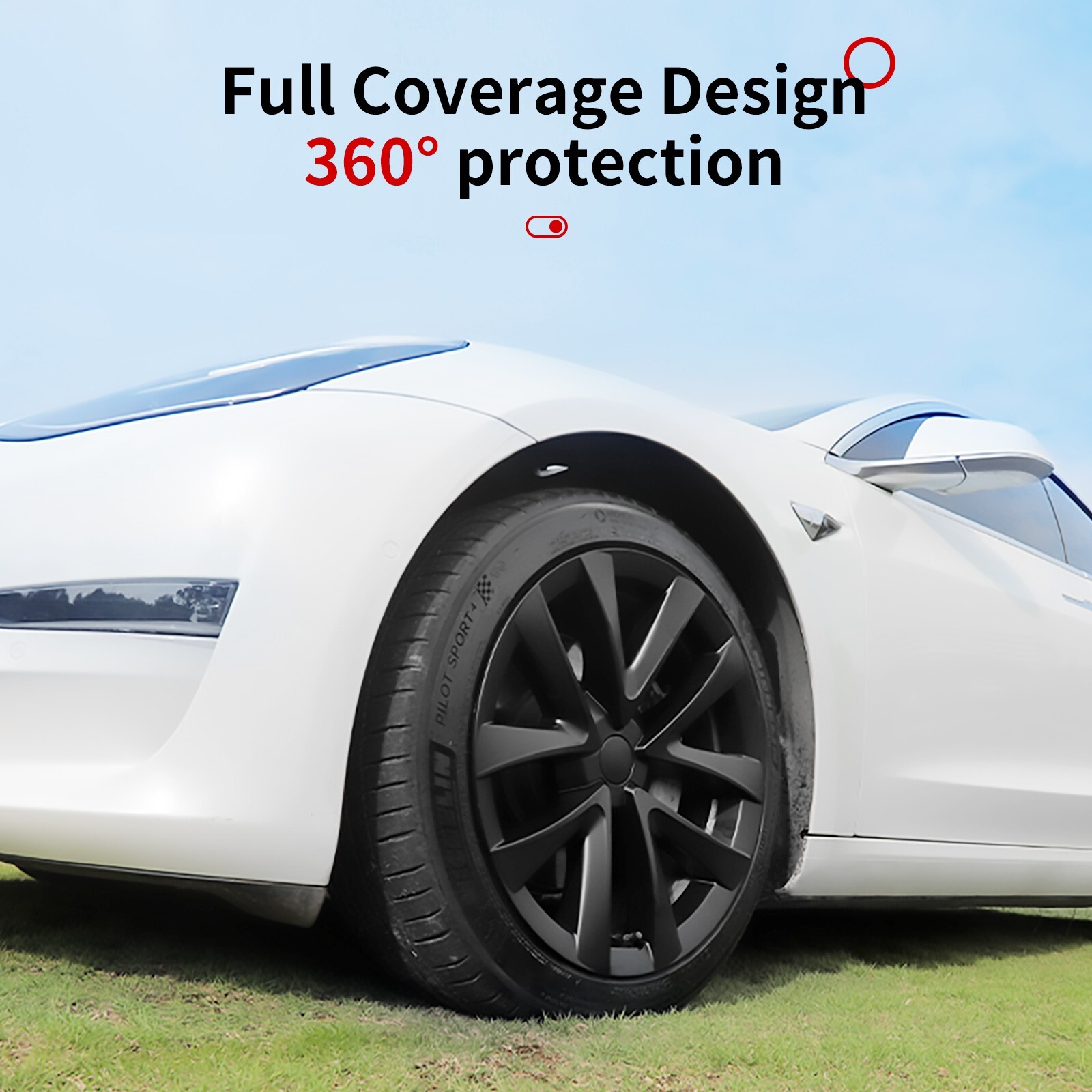 Wheel Cover Design for Model 3 (2017-2023) Hubcaps 18 inch Hubcap 4PCS ...