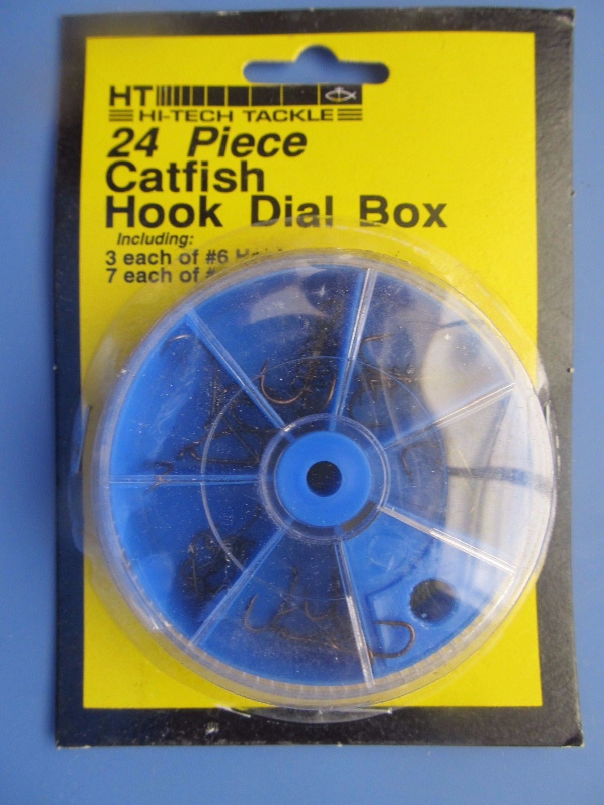 2 Dial Boxes Hi-Tech Tackle 24 piece each Catfish Hook Dial Box #CATH ...