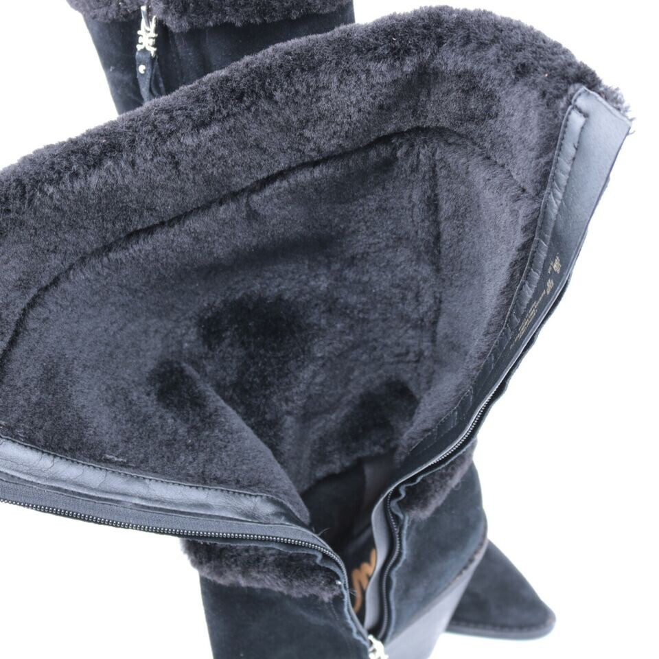 Sam Edelman Ilsa Faux Fur Suede Knee High Block Heel Boots Size 6. $225 ...